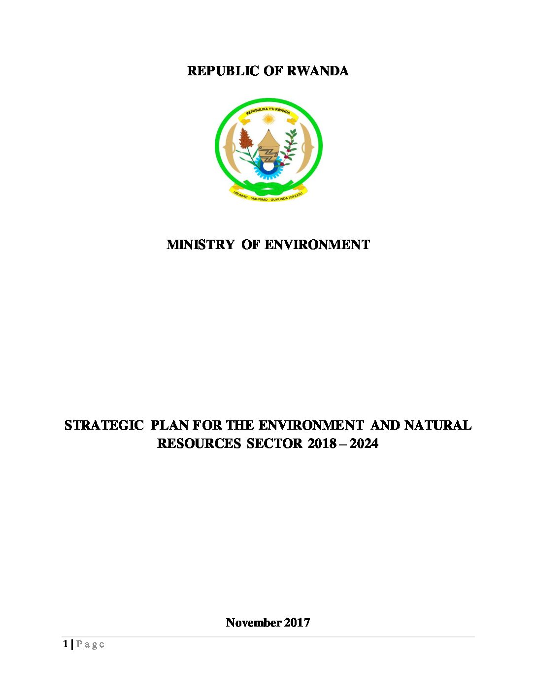 Final ENR Sector Strategic Plan 2018_2024 – RCSP